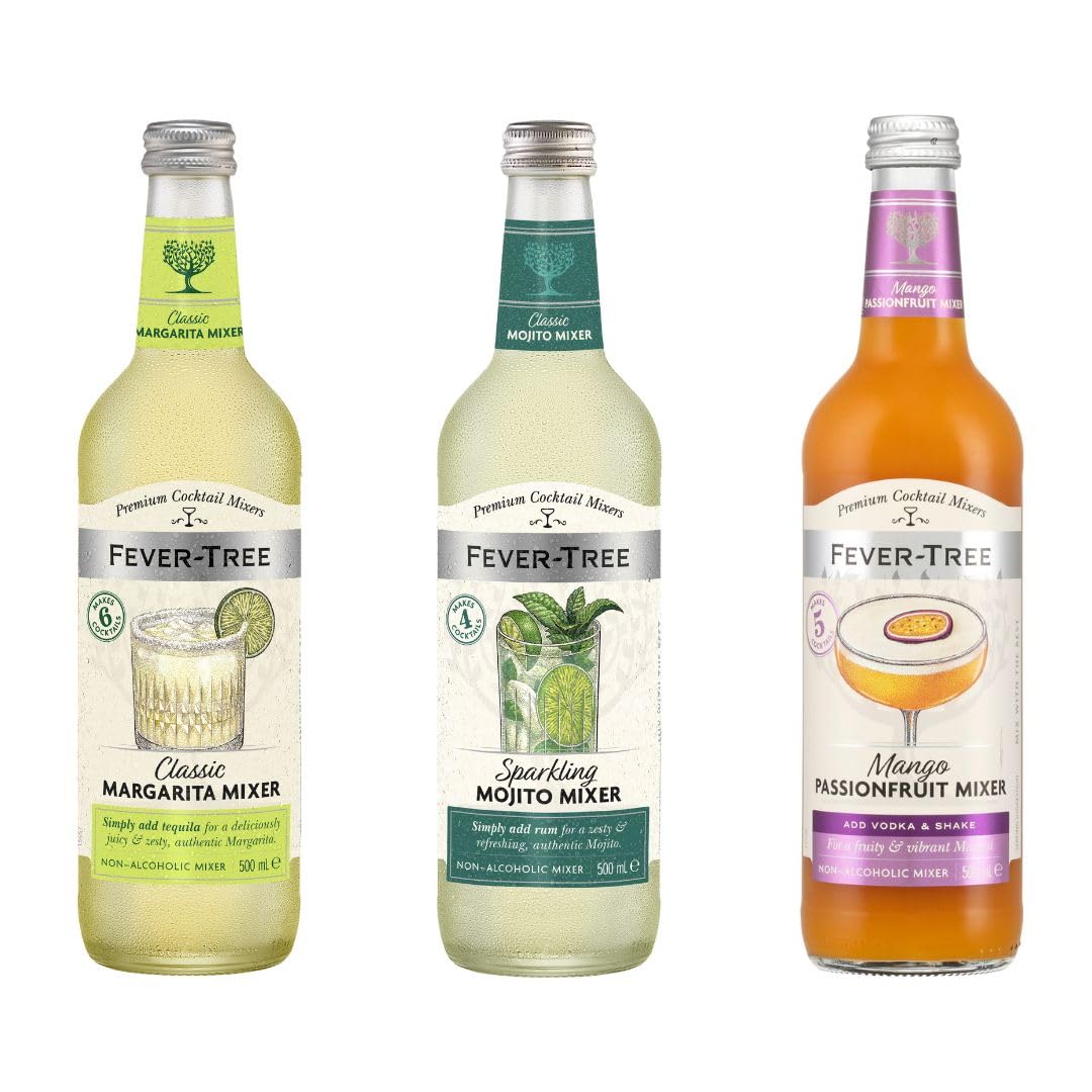 Fever-Tree 500ml Cocktail Mixing Bundle: Margarita Mix + Mojito Mix ...