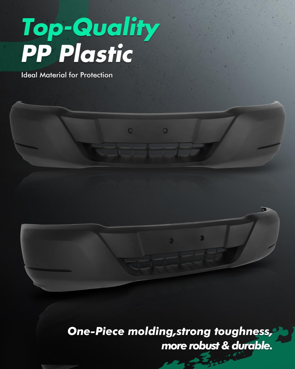 Snapklik.com : Plastic Front Bumper Cover Replacement For 2015-2019 For ...