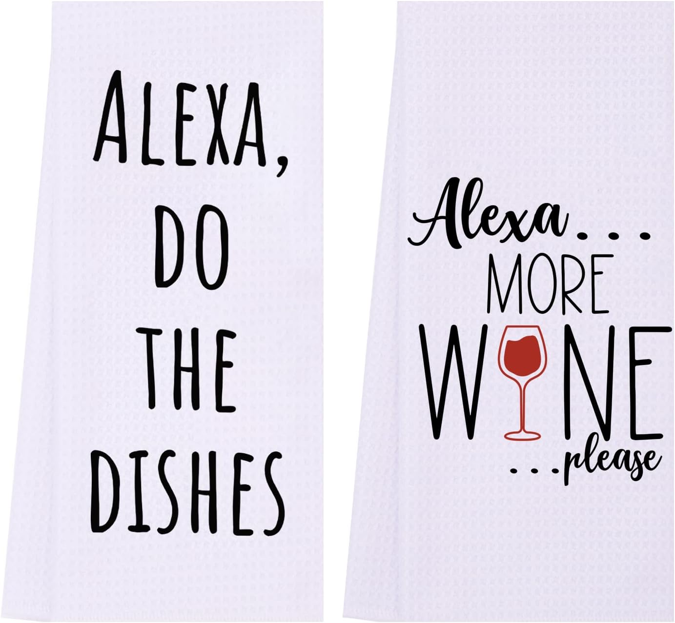 Amazon.com: ZBBFSCSB Alexa Cook Dinner Funny Kitchen Towels 2 Pack ...