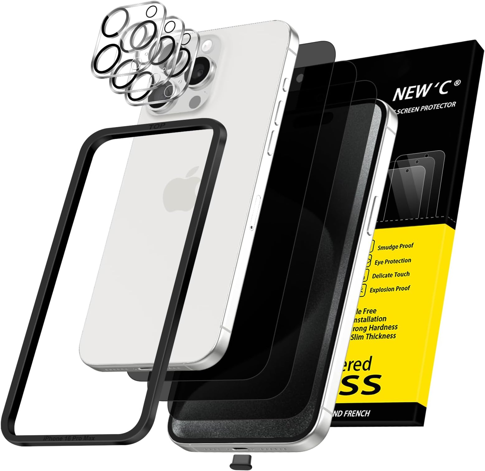 Amazon.com: Ailun 3Pack Privacy Screen Protector for iPhone 15 Pro Max ...