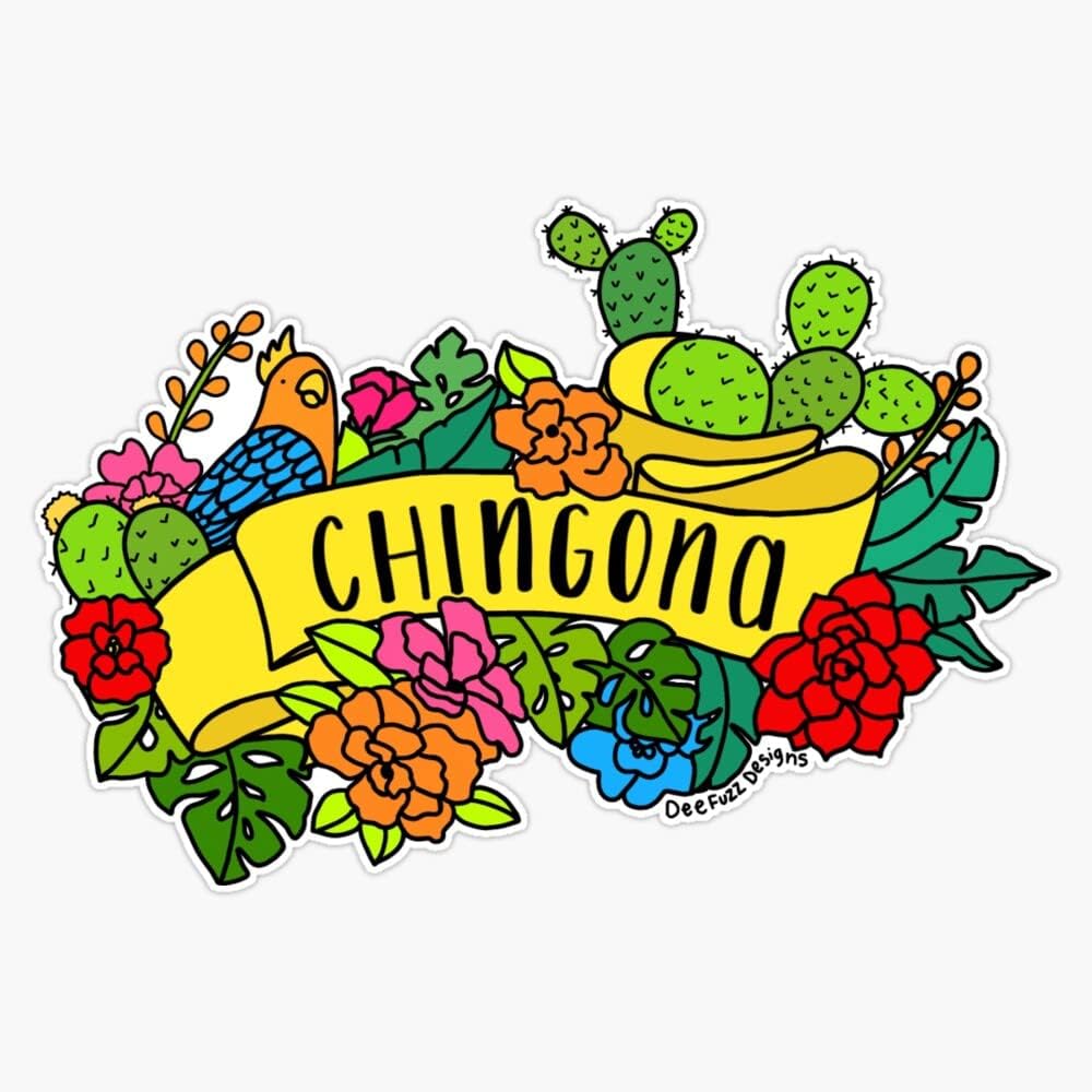 Amazon.com - Colorful Chingona Sticker Vinyl Bumper Sticker 6 Mil Thick ...