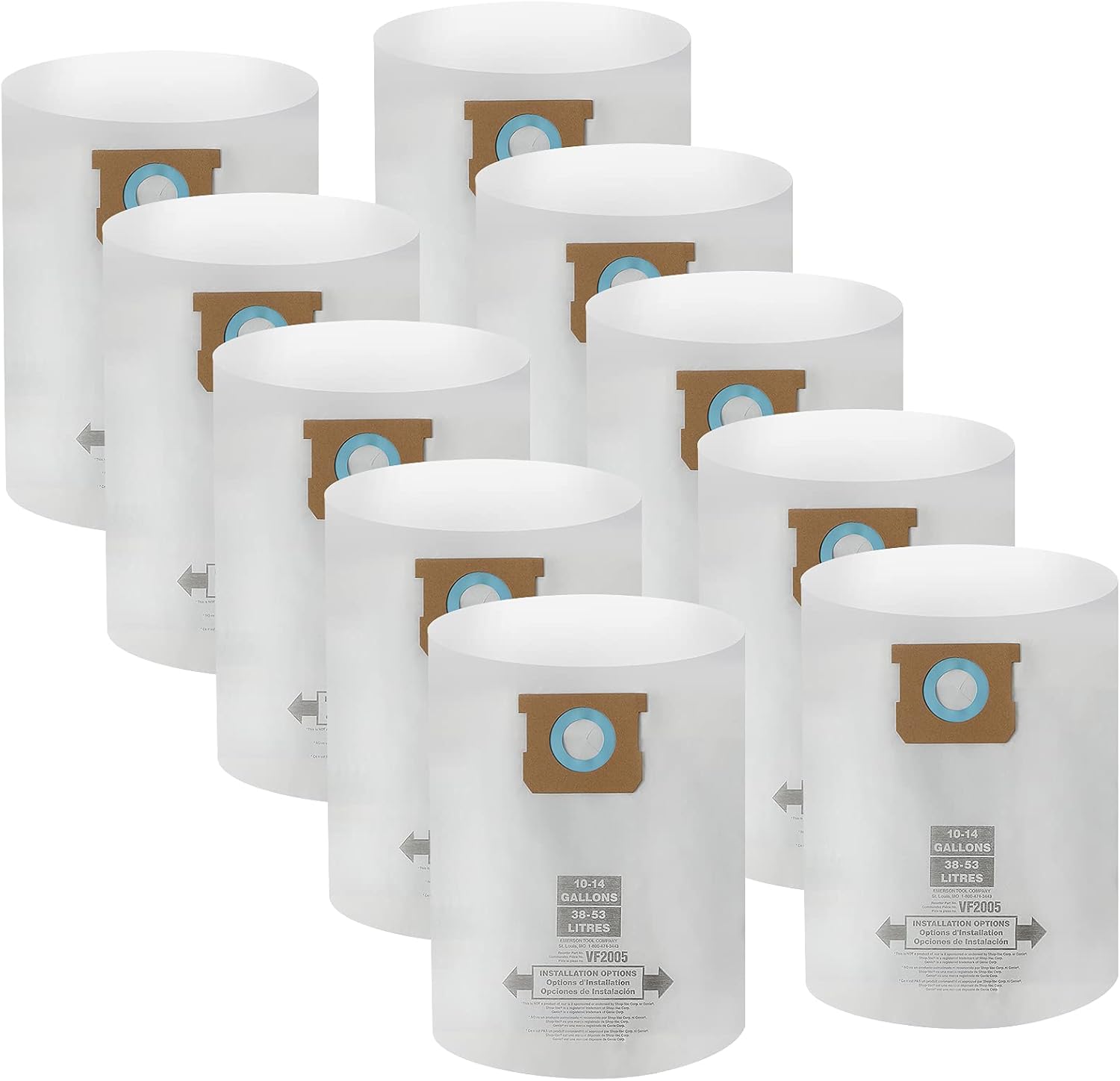 Amazon.com: Gazeer 10 Pack VF2005 Disposable Dust Collection Vacuum ...