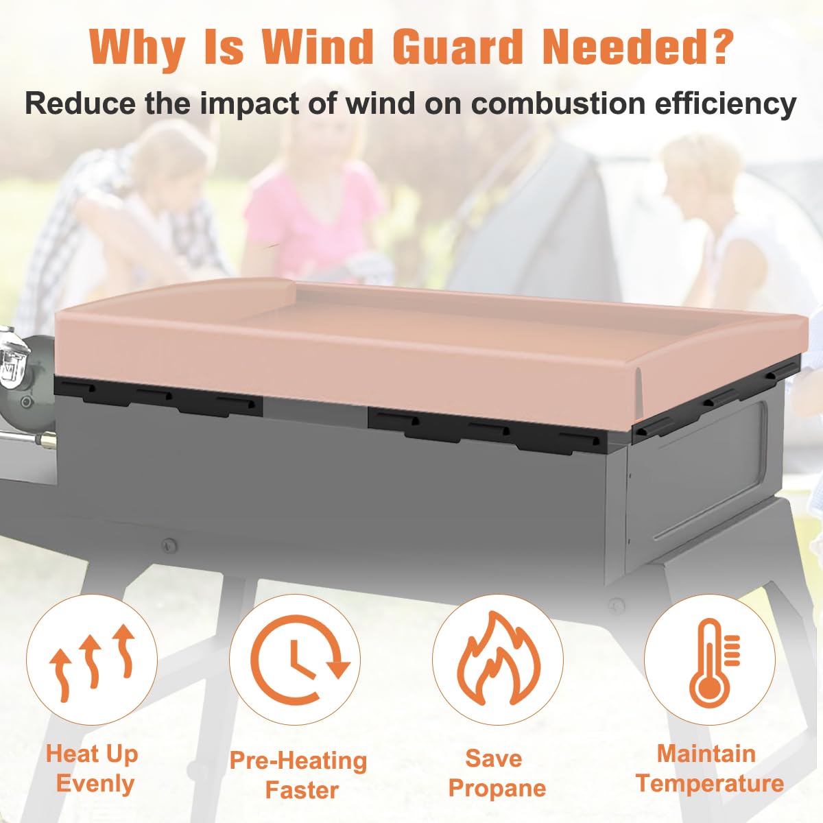 Snapklik.com : Koutemie Wind Guard For Blackstone 36" Griddle Accessories