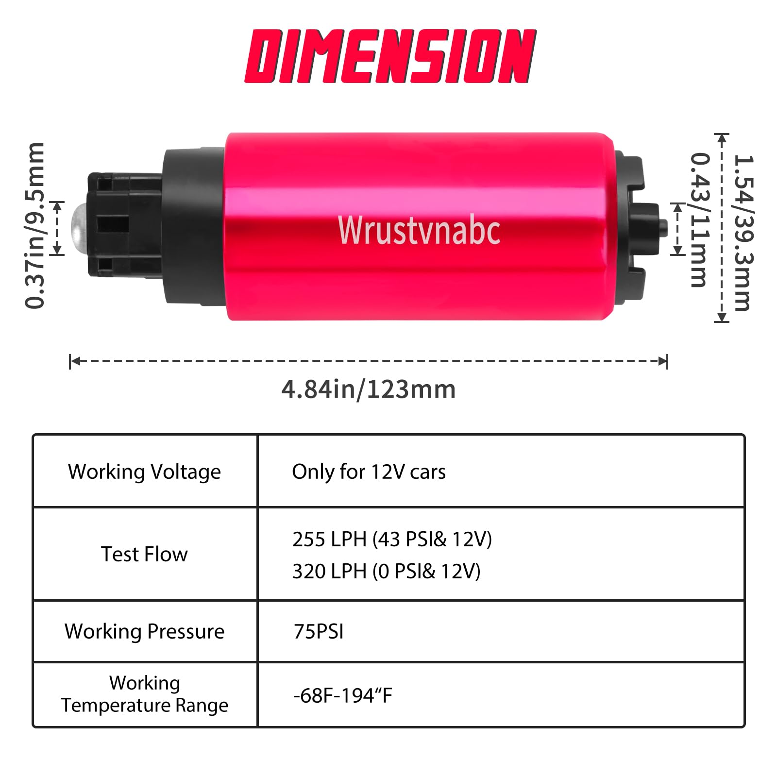 Snapklik.com : Gss342 External Inline Fuel Pump Electric 320Lph High ...