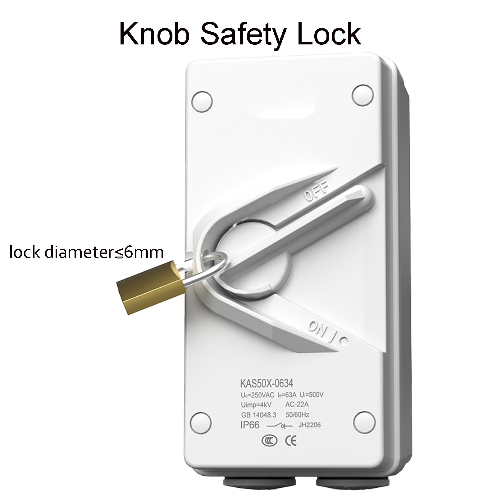 Snapklik.com : Outdoor Disconnect Switch Box, 440V 63A 3P Enclosed ...