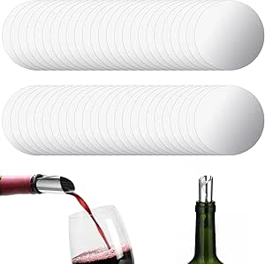 Amazon.com: PEOVLVN Silver Wine Pourer, 50 Pieces Wine Pouring Discs ...