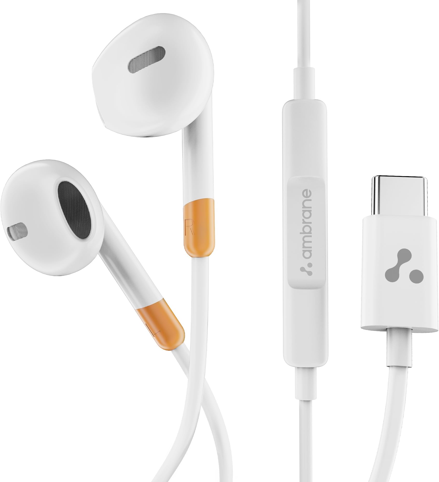 Ambrane Wired Type C in Ear Earphones with in-line Mic for Clear ...