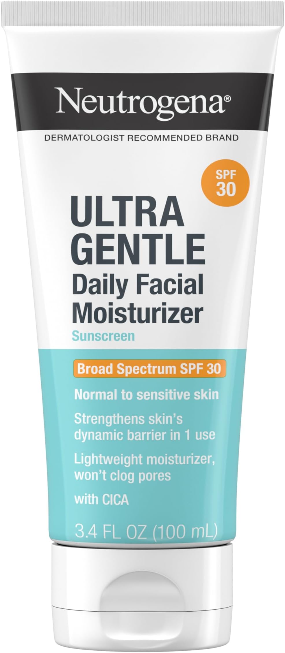 Amazon.com: Neutrogena Ultra Gentle Daily Facial Moisturizer with SPF 30 Sunscreen with CICA ...