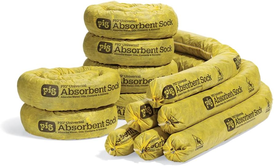 New Pig Mildew-Resistant Absorbent Sock | Water Absorbing Snake | 3" x ...