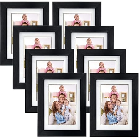 Amazon.com: Giftgarden Picture Frames 3.5x5 with Mat for Wall Decor and ...