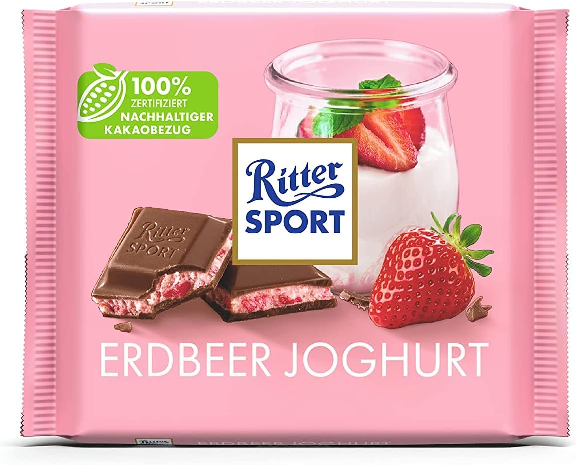 Amazon.com : Ritter Sport Chocolate | Ritter Sport Strawberry Yogurt ...