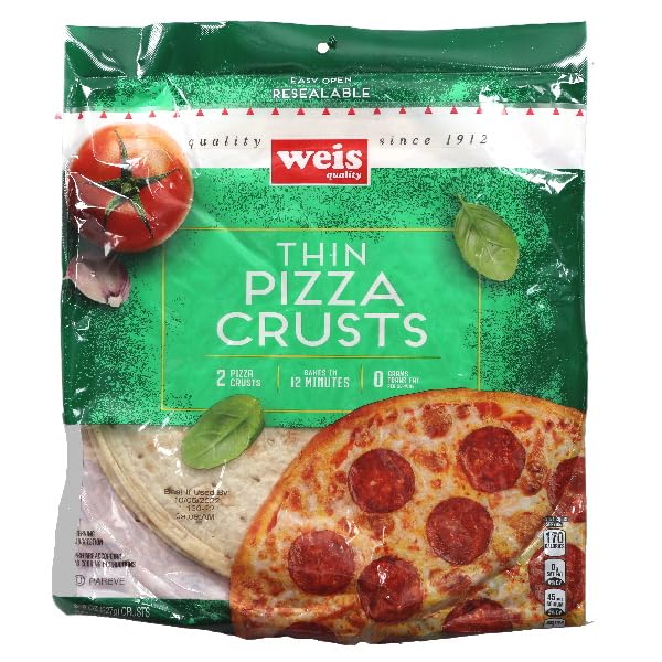 Amazon.com: Weis Quality, Thin Pizza Crusts 2 Pack, 16 Ounce : Grocery ...
