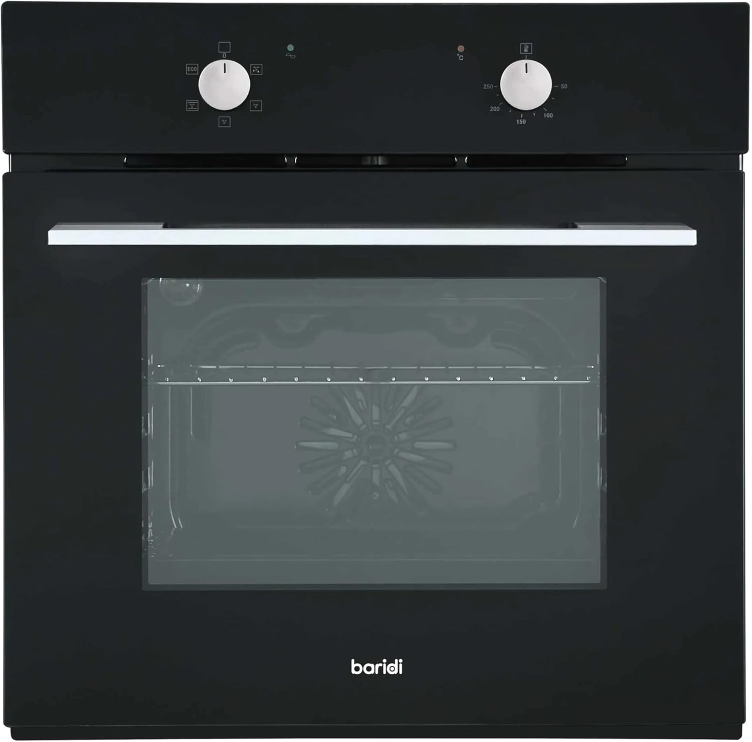 Baridi 60cm Built-In Five Function Fan Assisted Oven, 55L Capacity, Black - DH124 : Amazon.co.uk ...