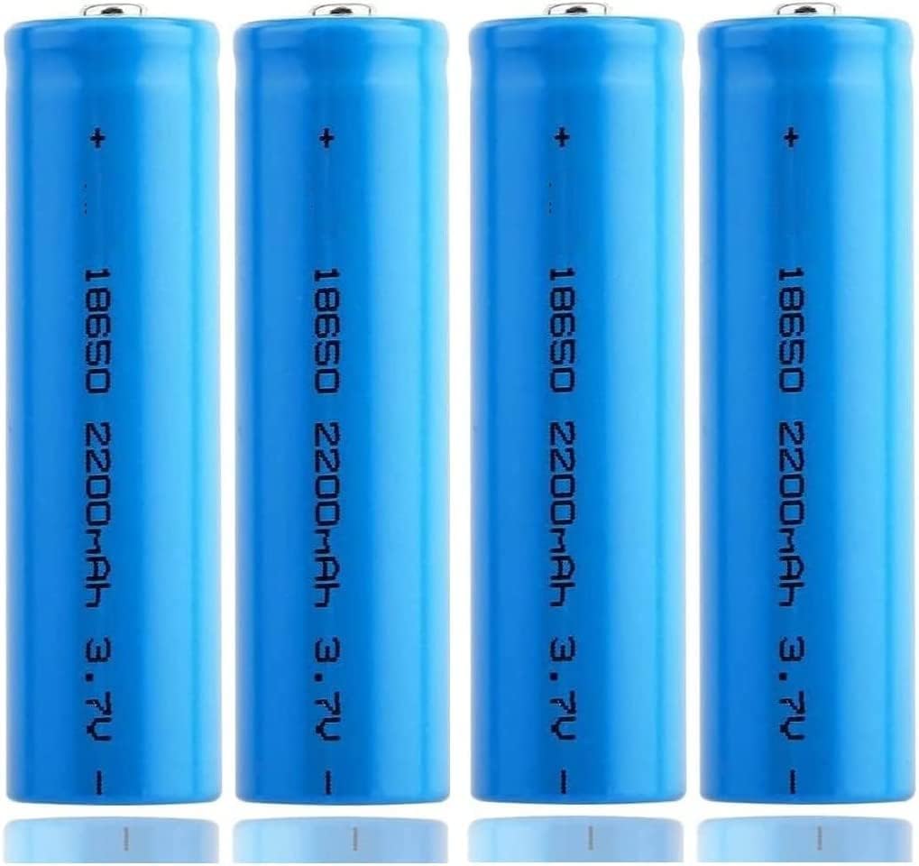 Amazon.com: CWGQQ 4Pack 18650 2200mAh 3.7v 8.14wh Battery, Li-ion 18650 2200mAh 3.7v ...
