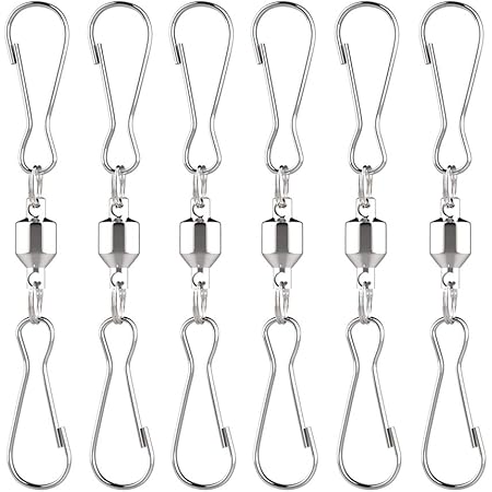 Amazon.com: TecUnite 20 Pack Windsocks Spinners Hooks Wind Chimes ...