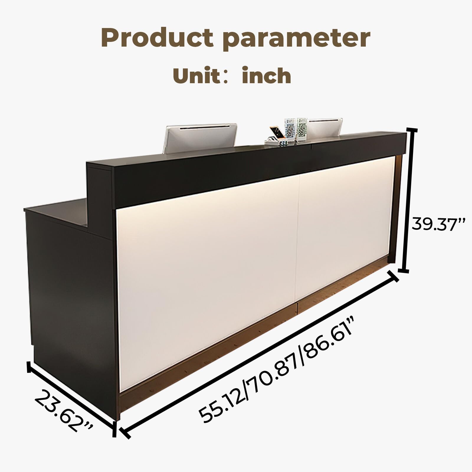 Office Reception Desk Dimensions