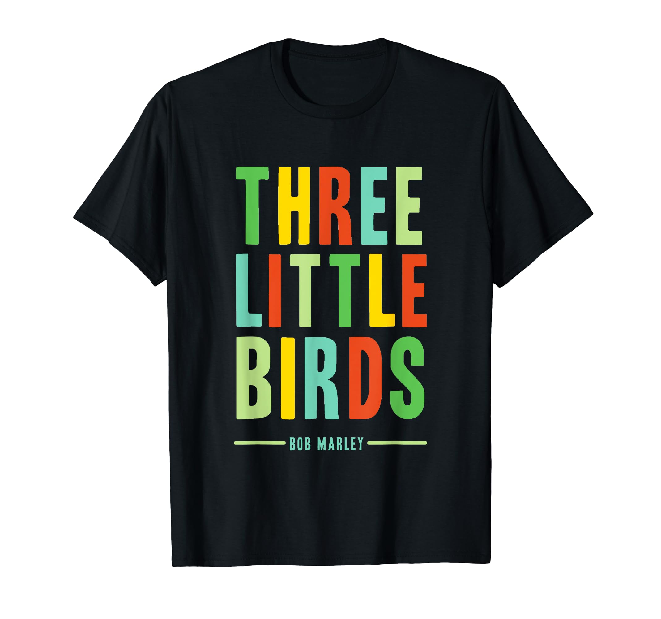 Amazon.com: Official Bob Marley Three Little Birds T-Shirt : Clothing ...
