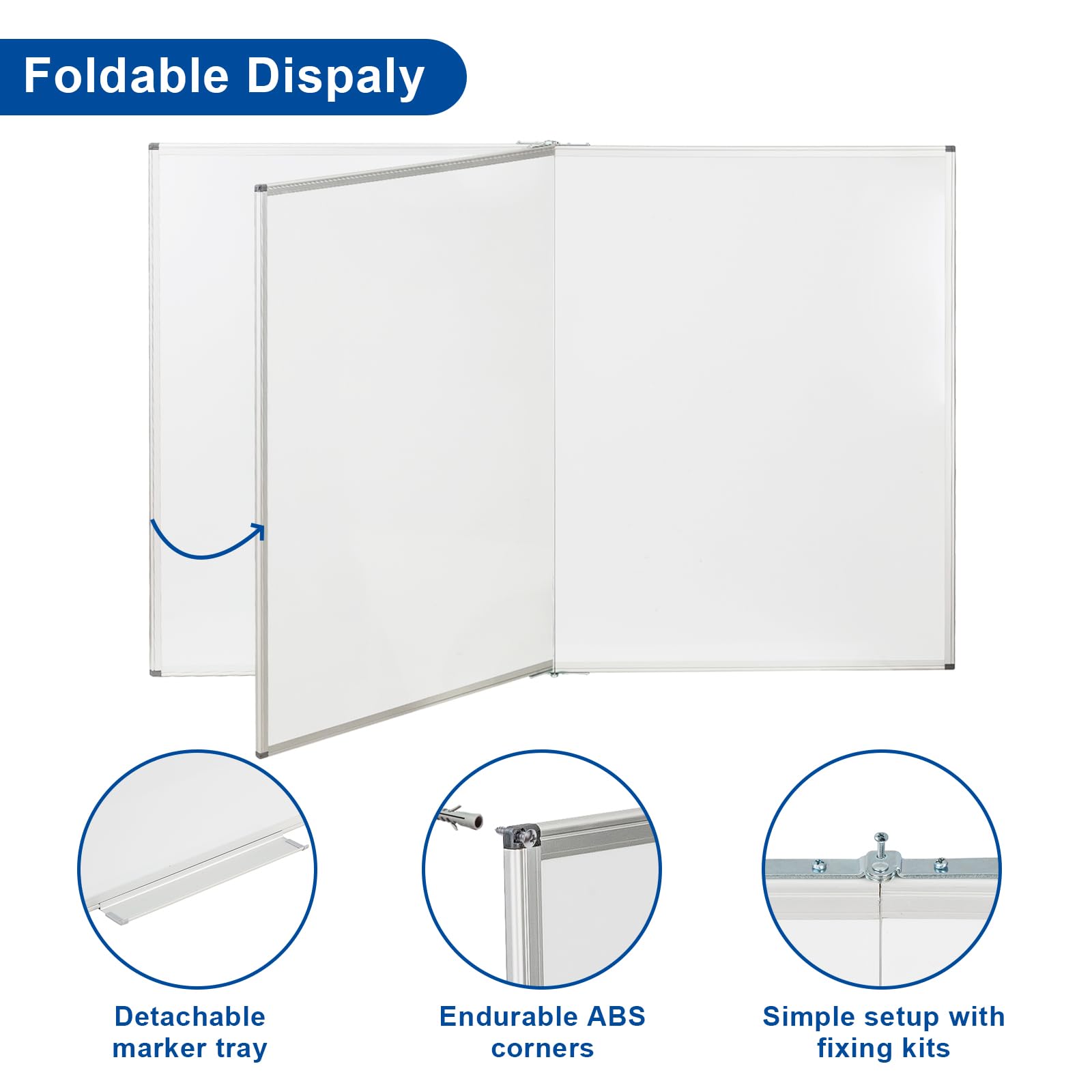 Snapklik.com : Comix Large Magnetic Dry Erase Board, 60" X 48" Foldable ...