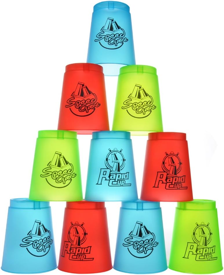 Buy Quick Stack Cups, 12 Pack Stacking Cups Classic Stack Speed ...
