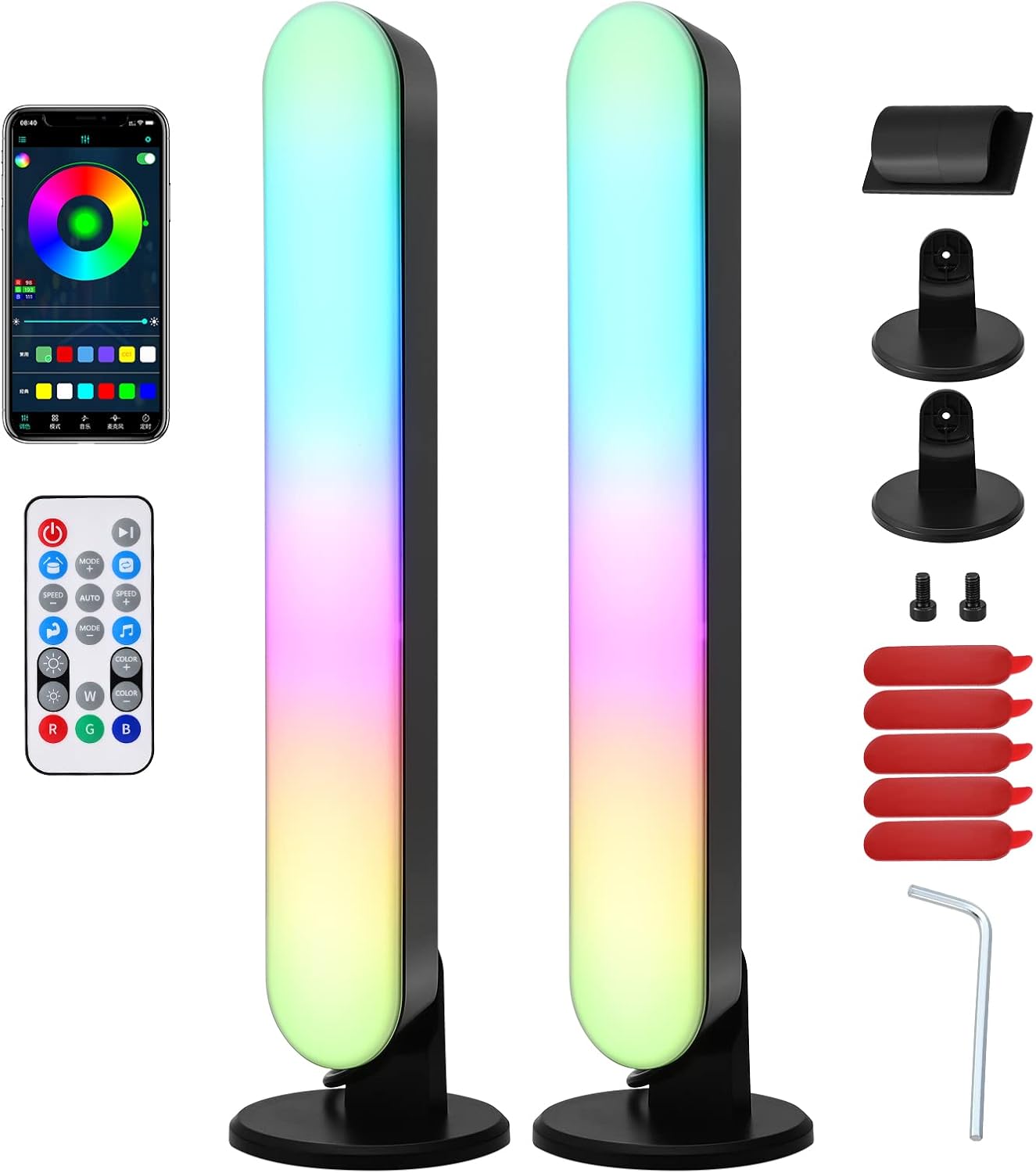Smart LED Light Bar, RGB Smart Desk Lamp TV Backlight with Multiple ...