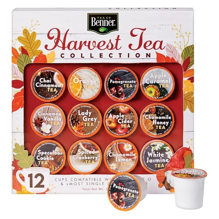 Benner Tea Co. Colección Harvest Tea Sampler, 12 cápsulas K-Cup – Yaxa ...