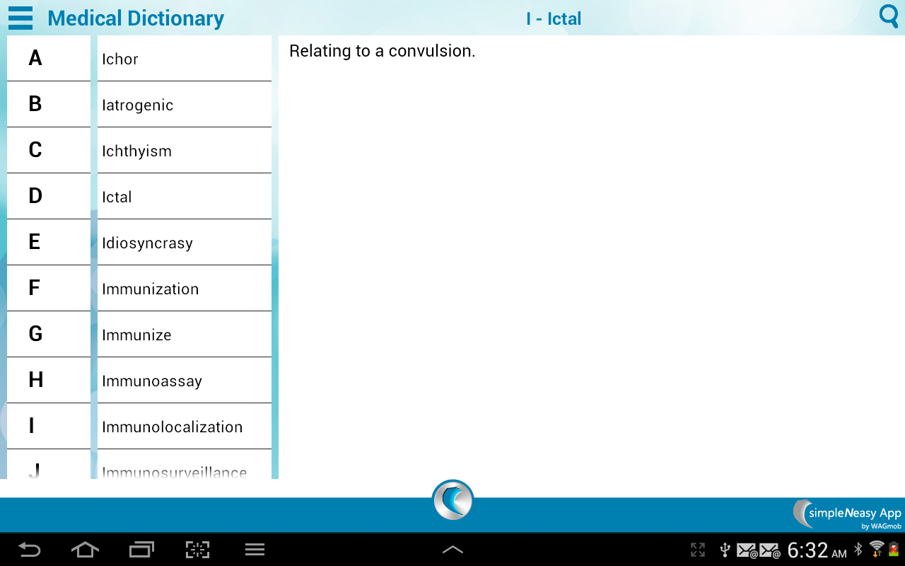 Medical Dictionary - simpleNeasyApp by WAGmob - App on Amazon Appstore