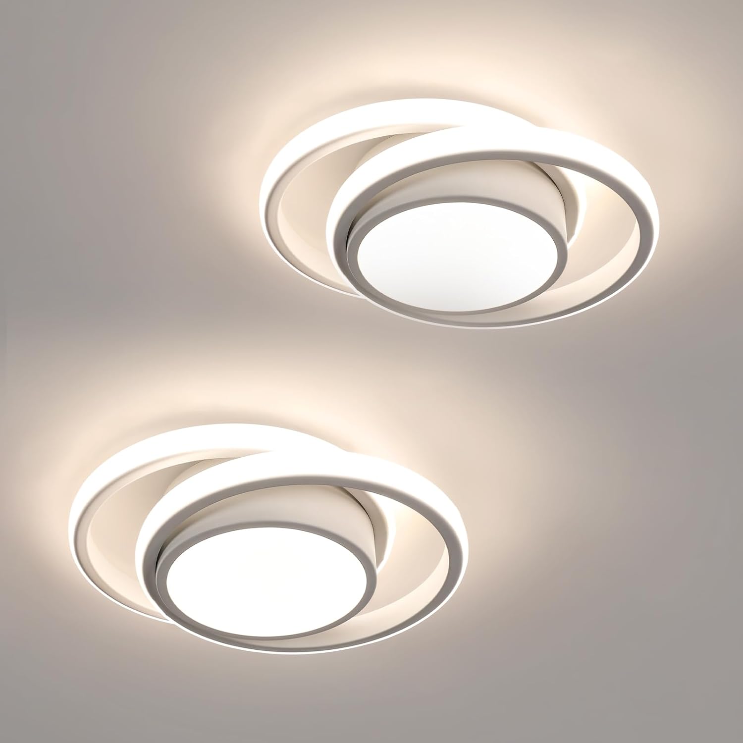 Comely 2 Pack LED Ceiling Lights, Modern LED Ceiling Lights 32W 2350LM ...