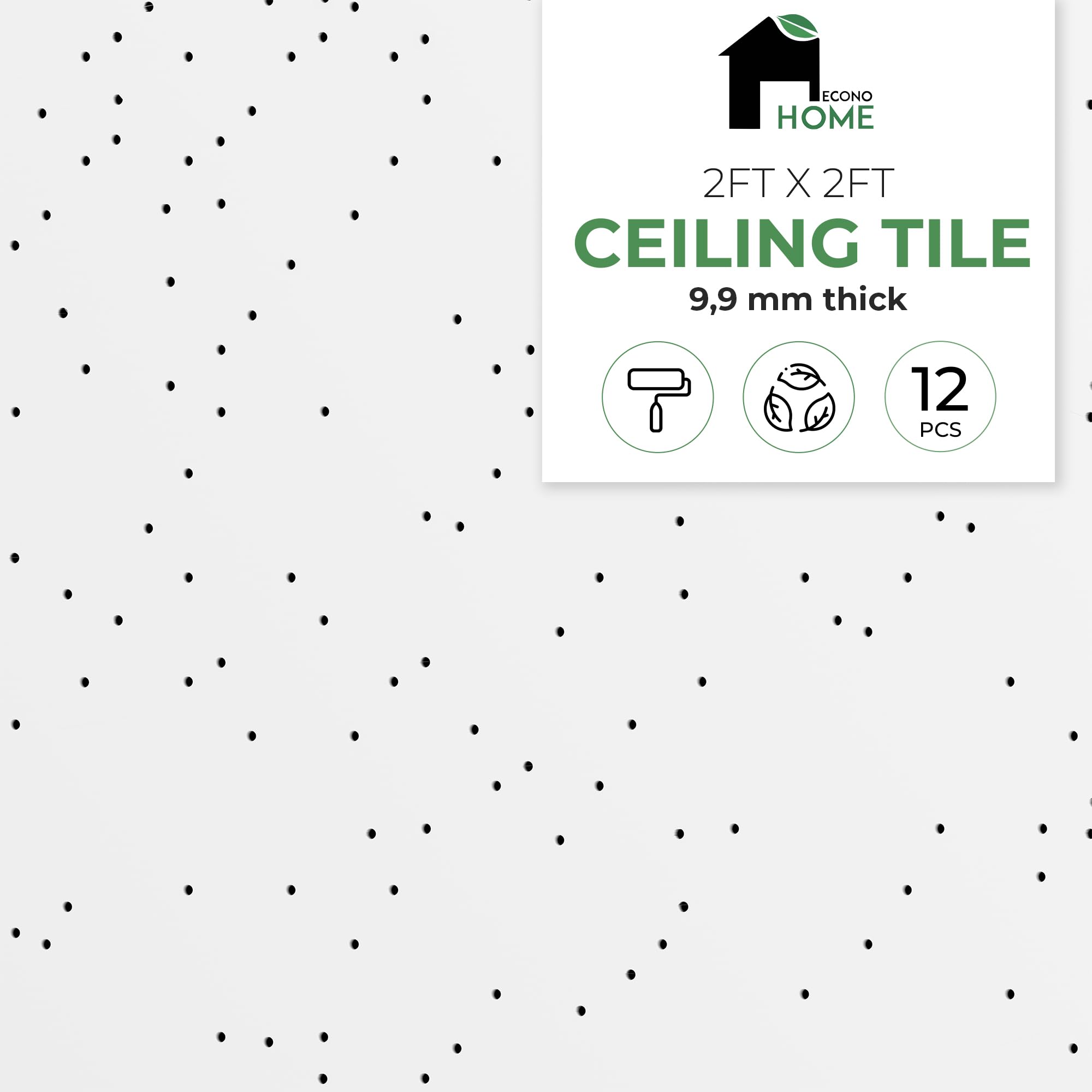 EconoHome Aerolite Calcium Silicate Waterproof Ceiling Tiles - Non ...