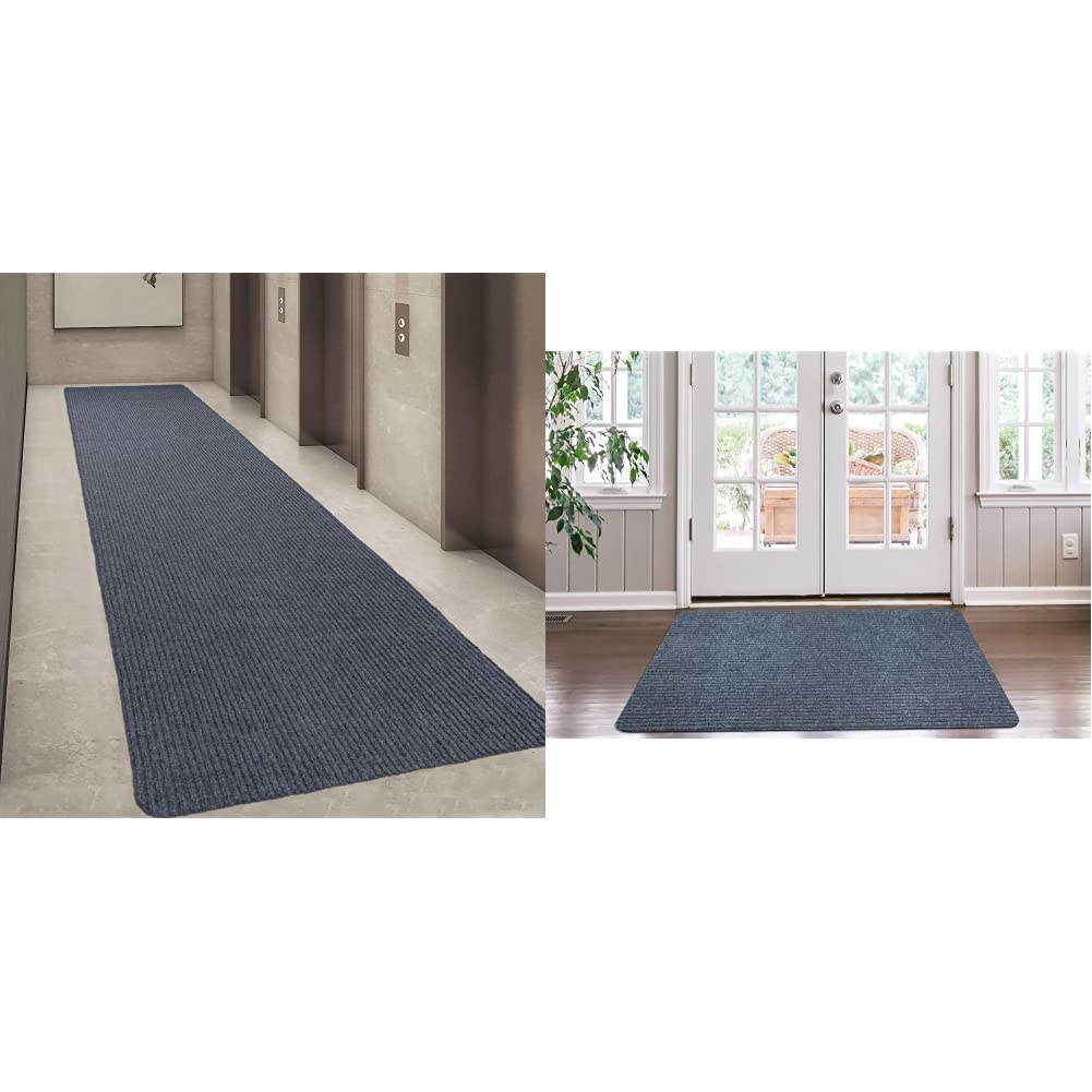 Ottomanson Scrabe Rib Collection Waterproof 3x10 Indoor/Outdoor Runner ...