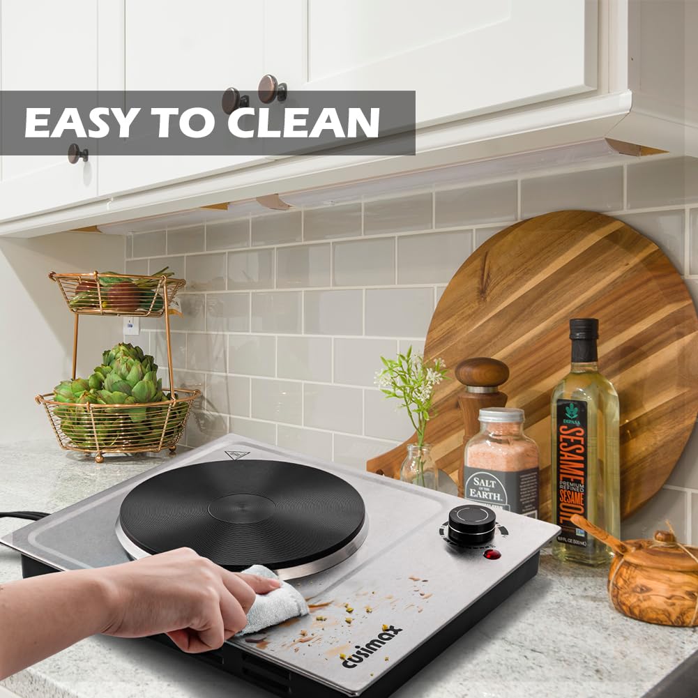 Snapklik.com : Electric Hot Plate, 1500W Single Burner, Hot Plate For ...