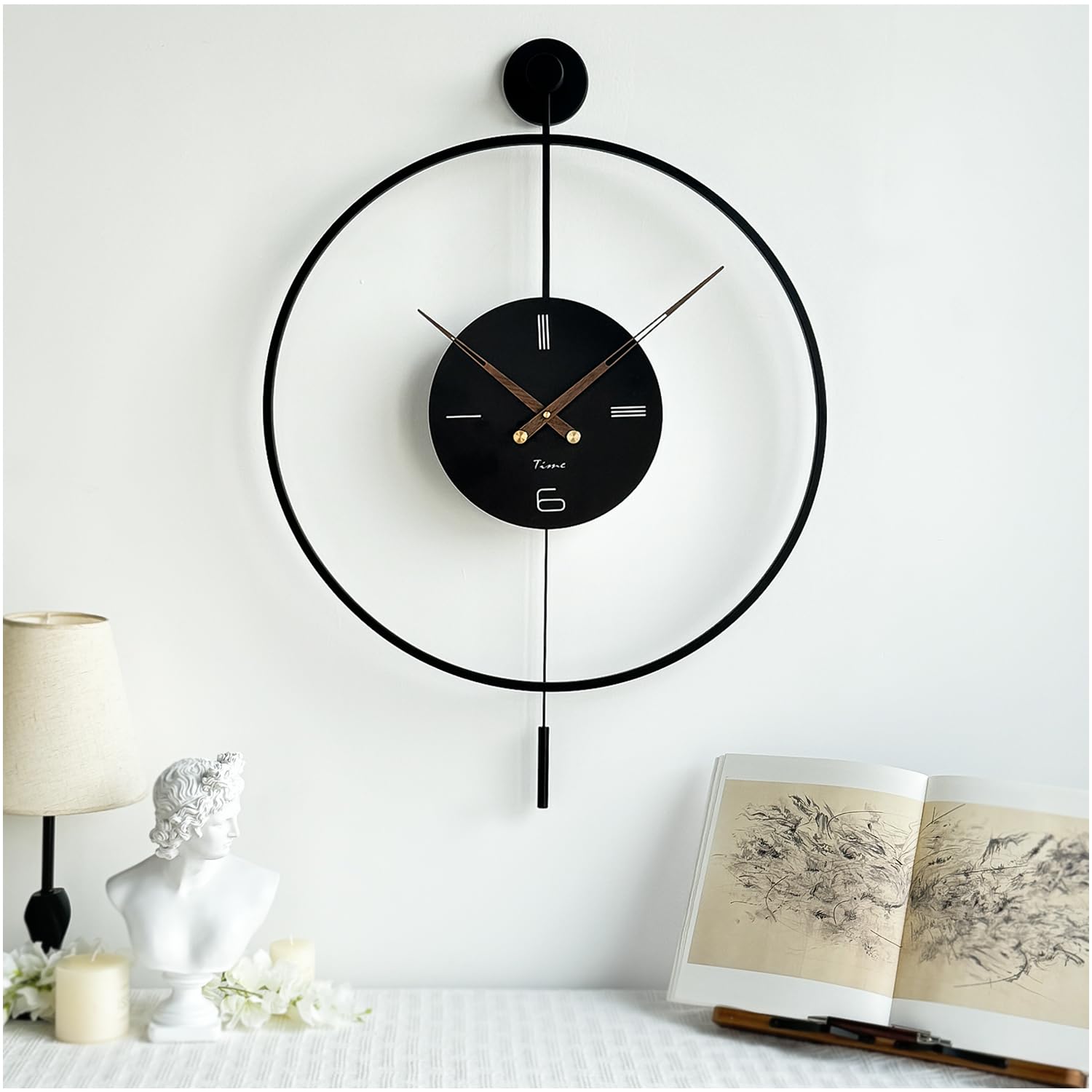 Amazon.com: JAMZEL 20 Inch Large Wall Clocks for Living Room Decor,Big ...
