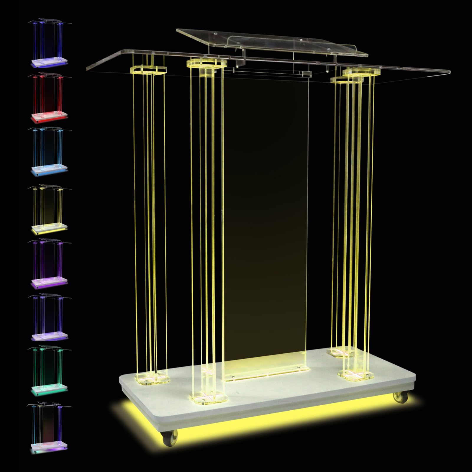 Amazon.com : Sigomay Pulpits for Churches, Acrylic Podium with LED ...