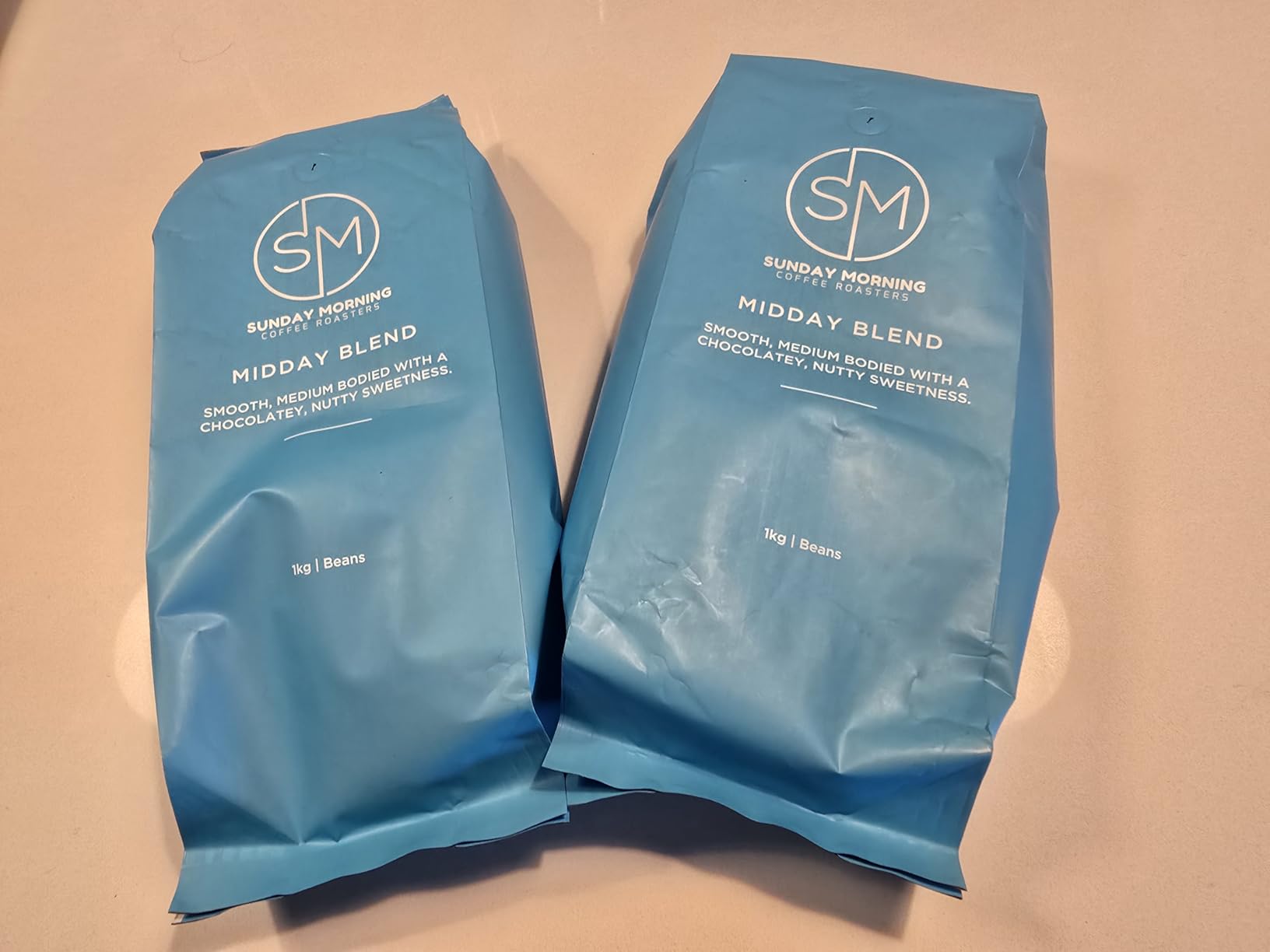 Sunday Morning Coffee Roasters Midday Blend Coffee Beans, 1kg, Smooth ...
