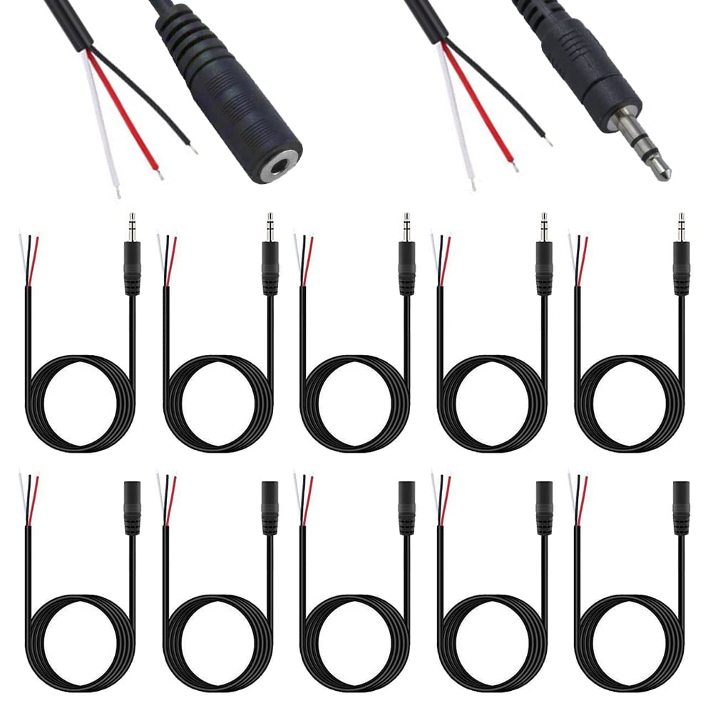 Amazon.com: DKARDU 3.5mm Jack to Bare Wire Open End TRS 3 Pole Stereo ...