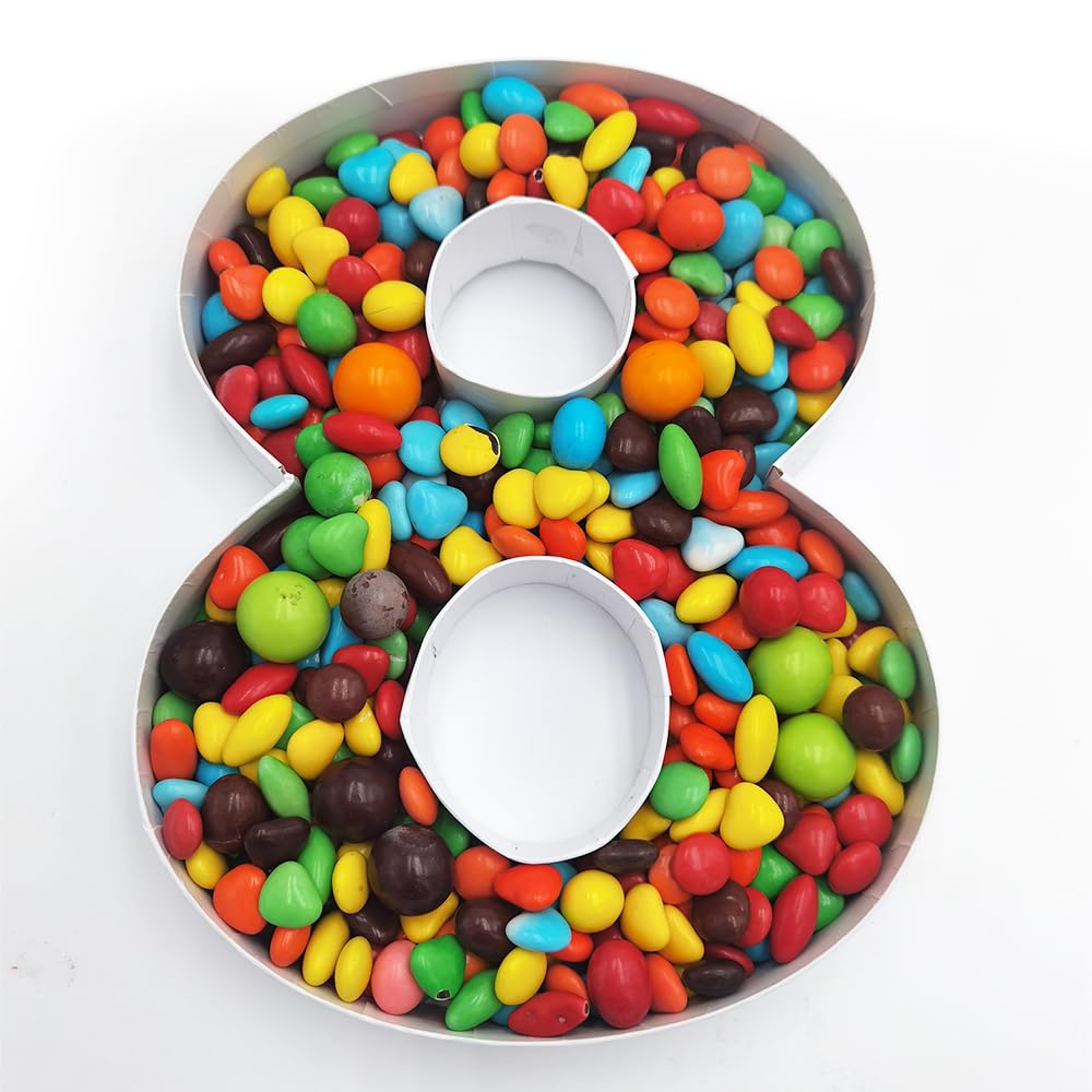 Snapklik.com : QRQR Paper Mache Cardboard Number Fillable Cutout Candy ...