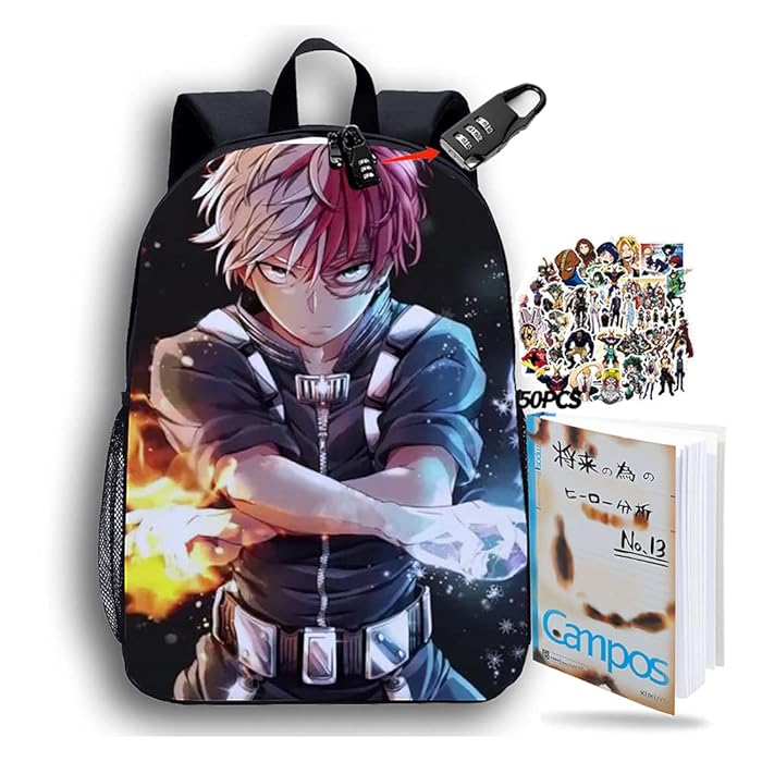 Buy MHA School Backpack Unisex Backpack BNHA Izuku Notebook with ...
