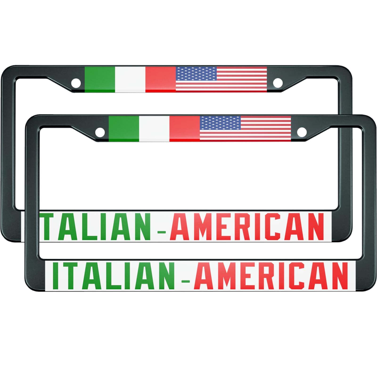 Italian American Flag License Plates