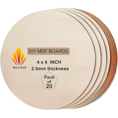 CRAFTER60 Round MDF Boards for Art and Craft 12 inch - 3.5mm Pine Wood ...