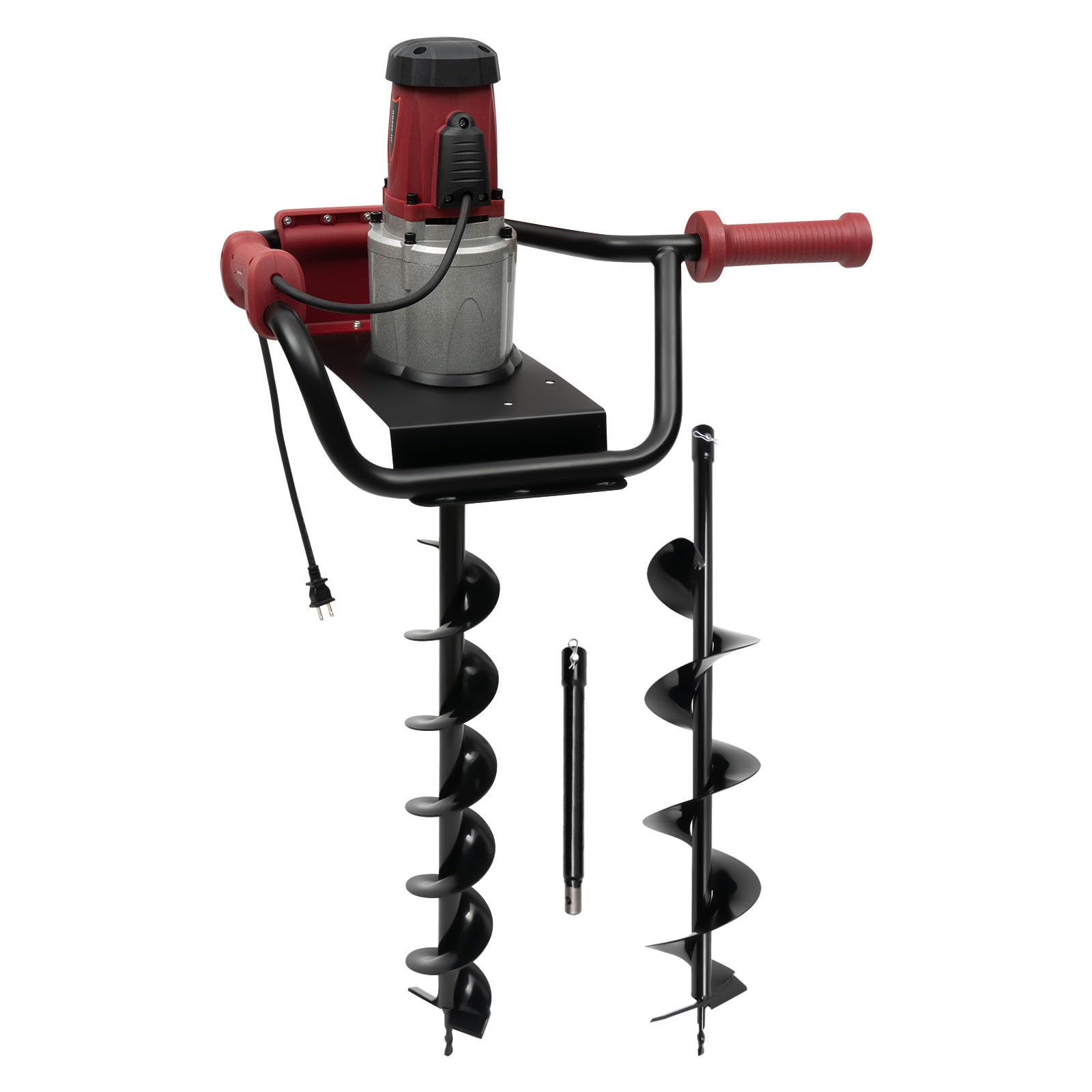 1500W Electric Post Hole Digger with 6Inch & 4Inch Auger Bits, 1.6HP ...