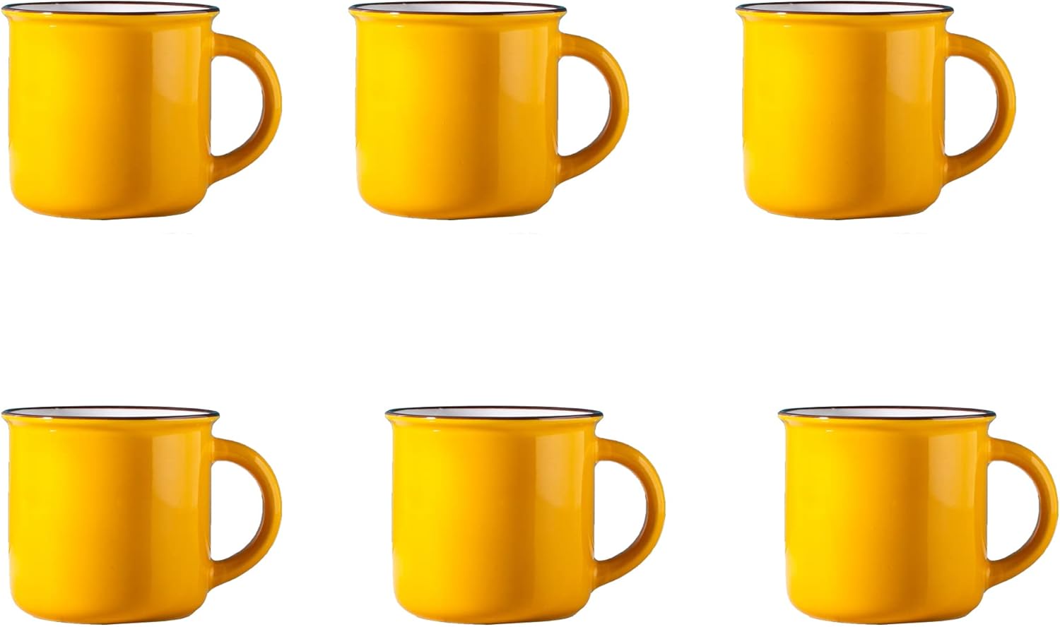 Amazon.com: MECOWON 14 OZ Porcelain Coffee Mugs, Set of 6 Cups for ...