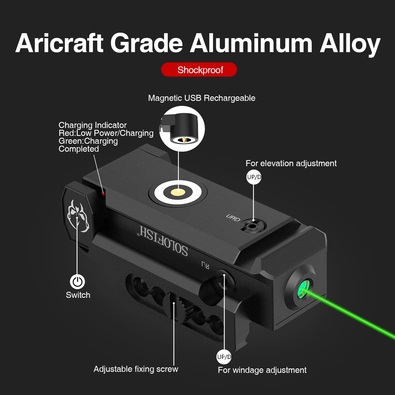 Snapklik.com : SOLOFISH Low Profile Beams For Guns, Magnetic ...