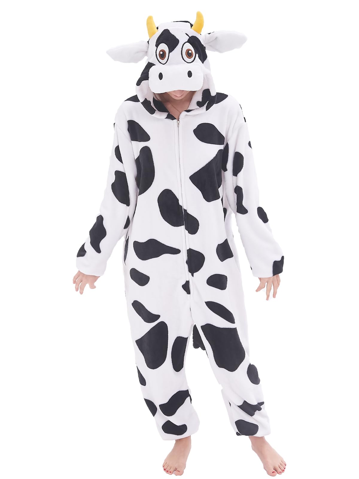 Snapklik.com : GONAAP Unisex Adult Cow Onesie Pajamas Animal One Piece ...