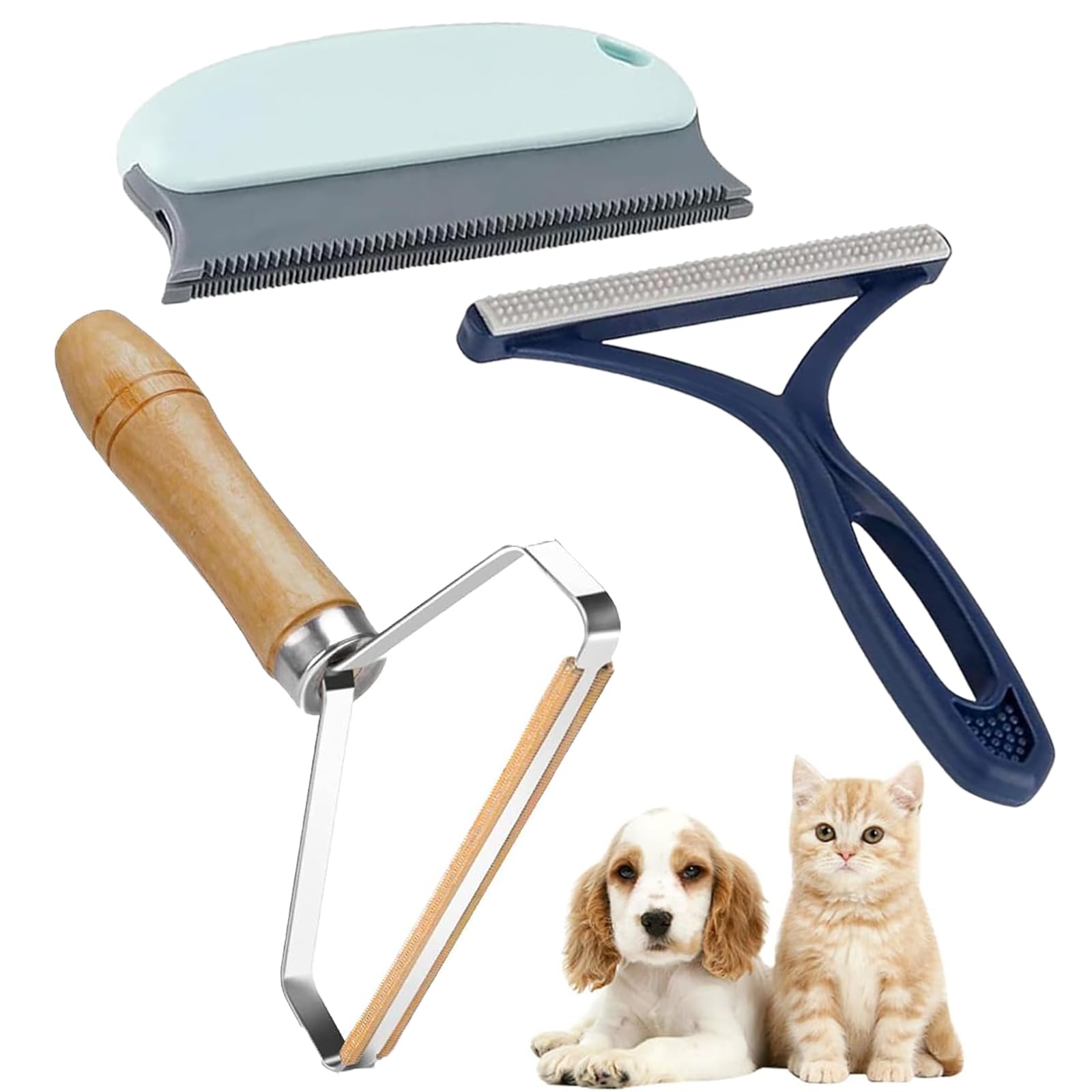 PSFYRN Pet Hair Remover, Lint Remover, 3 Pcs Reusable Cat Dog Hair ...