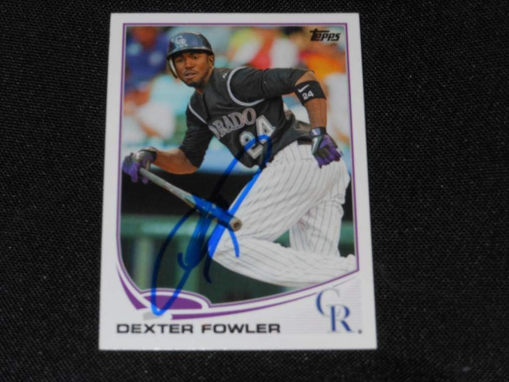 Amazon.com: Colorodo Rockies Dexter Fowler Autograph 2013 Topps Signed ...