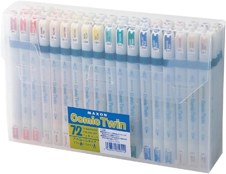 Amazon.com: Maxon Comic Twintype Pen Brush and Fine 72colors [Japan ...