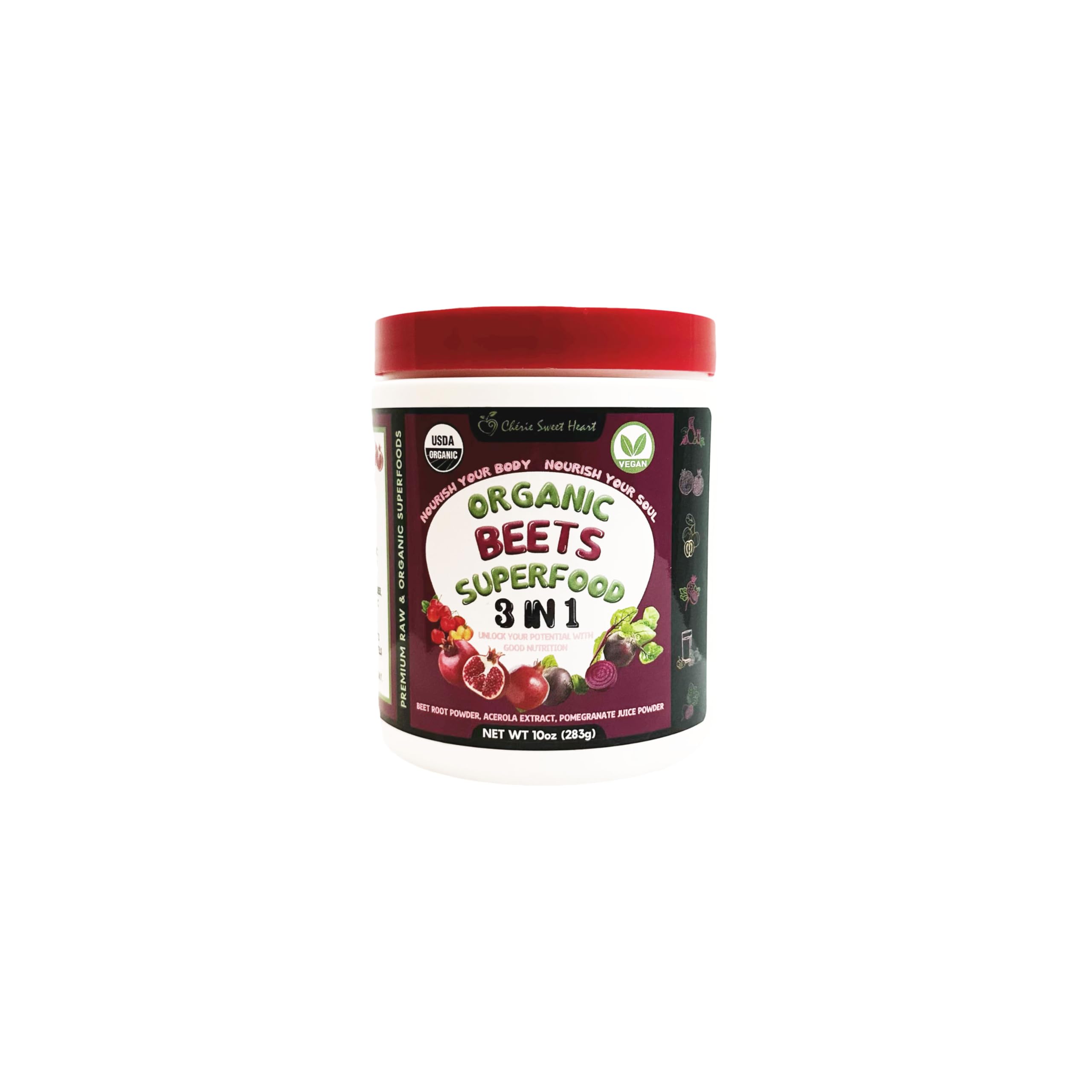 Amazon.com: Cherie Sweet Heart USDA Organic Beets Superfood Powder, 3 ...