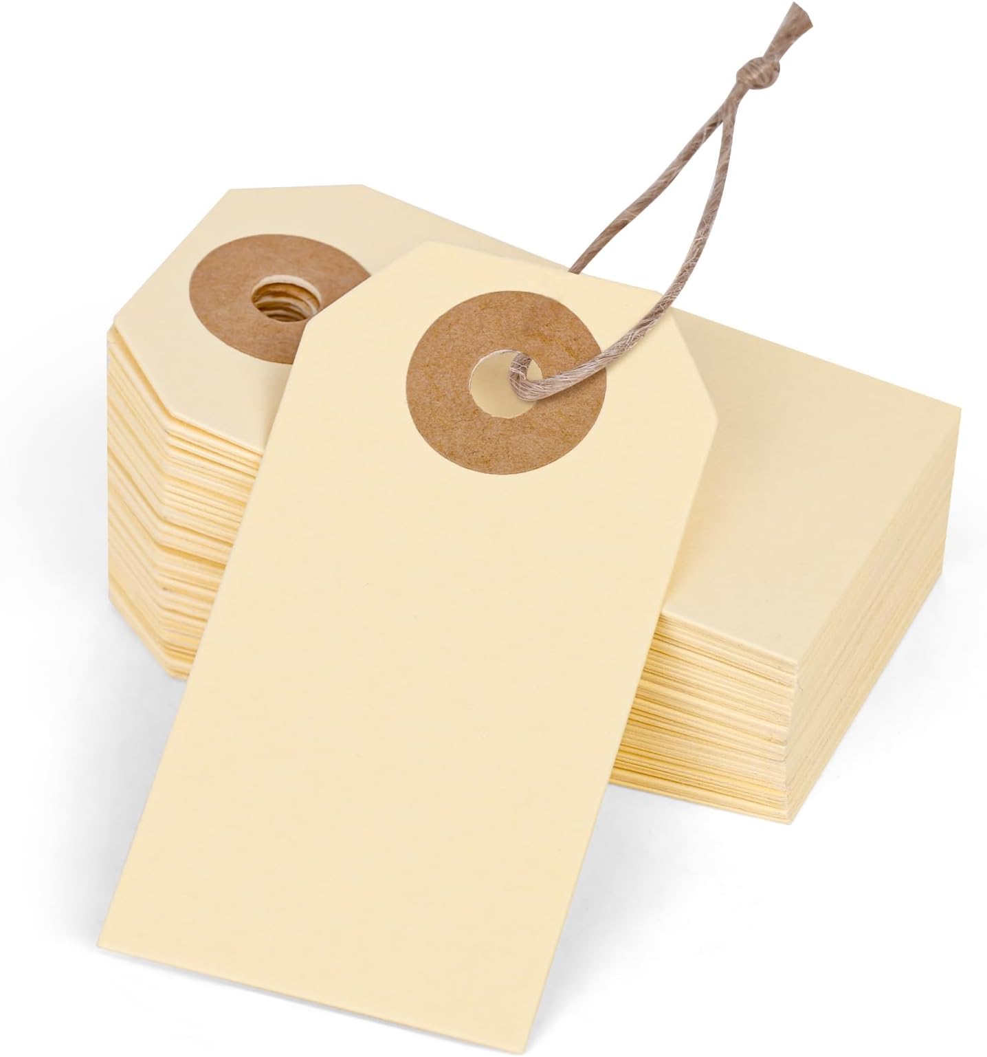 Amazon.com : Manila Paper Tags with Elastic String - Coideal 200 Pcs ...