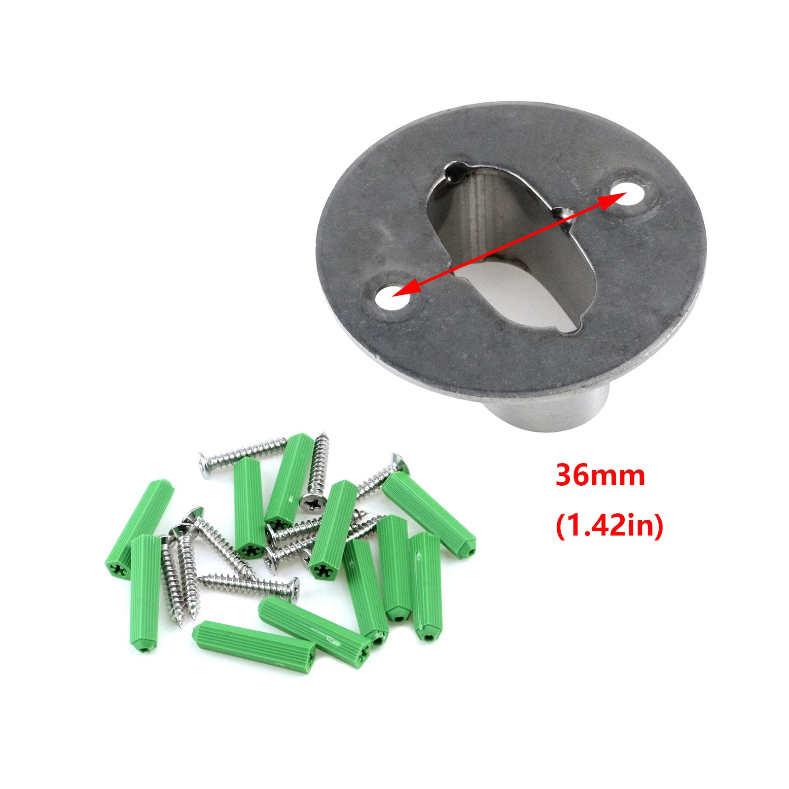 Snapklik.com : Antrader Stainless Steel Closet Rod Flange