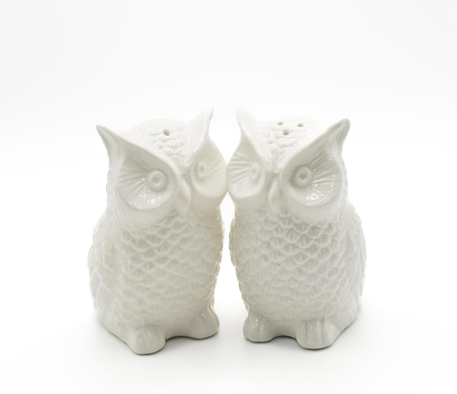 Amazon.com: Fox Run Ceramic Owl Salt and Pepper Shakers, Set of 2 White ...