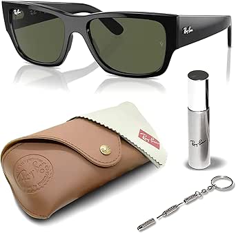Amazon.com: Ray-Ban RB0947S Rectangle Shape Non-Polarized Sunglasses ...